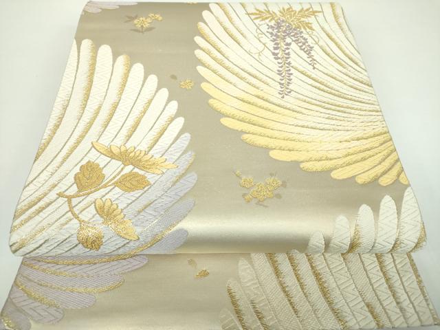 ■■■　サイズ　■■■ 長さ 426cm 幅 31cm程 ■■■　商品詳細　■■■ 【正絹】 状態は接写画像のように太鼓下部に若干の薄い汚れがございますが その他特に目立ったシミ汚れなどもなく大変良い状態です。着用時には見えない部分になるか...