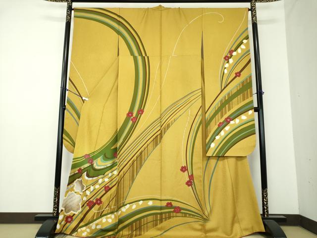 ■■■　サイズ　■■■ 身丈 171.5cm（肩から） 裄丈 67.5cm 袖丈 112.5cm　縫込み 6cm 袖幅 34.5cm 前幅 24.5cm 後幅 30.5cm 着物縫いこみ 内揚げ 2cm 裄 お袖側 約2cm　身頃側 約2c...