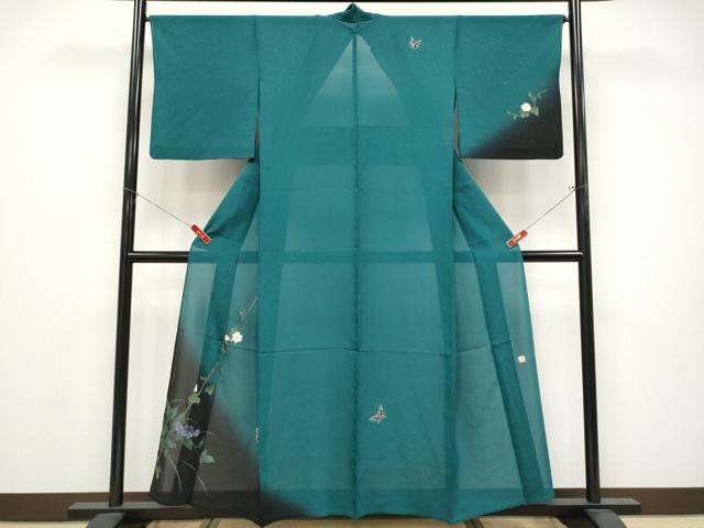 ■■■　サイズ　■■■ 身丈 155.5cm（肩から） 裄丈 66.5cm 袖丈 48cm　縫込み 4cm 袖幅 33.5cm 前幅 25.5cm 後幅 31cm 着物縫いこみ 内揚げ 10cm 裄 お袖側 約1cm　身頃側 約1cm ■■...