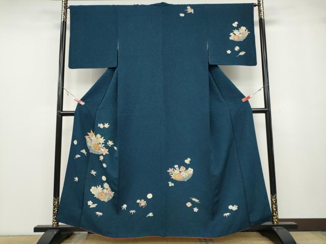 ■■■　サイズ　■■■ 身丈 159cm（肩から） 裄丈 65cm 袖丈 48cm　縫込み 7cm 袖幅 34cm 前幅 22.5cm 後幅 31cm 着物縫いこみ 内揚げ 9cm 裄 お袖側 約1.5cm　身頃側 約5cm ■■■　商品詳...