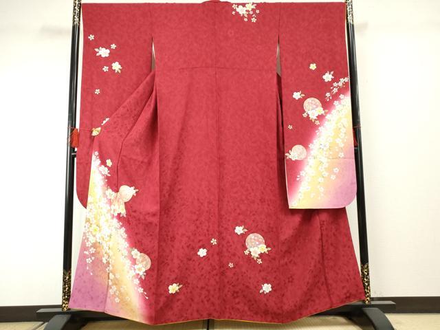 ■■■　サイズ　■■■ 身丈 159cm（肩から） 裄丈 68.5cm 袖丈 107.5cm　縫込み 8.5cm 袖幅 34.5cm 前幅 25cm 後幅 29.5cm 着物縫いこみ 内揚げ 10.5cm 裄 お袖側 約2.5cm　身頃側 ...