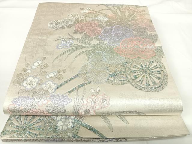 ■■■　サイズ　■■■ 長さ 418cm 幅 30.5cm程 ■■■　商品詳細　■■■ 【正絹・芯なし】 詳細に関しましては、画像をご確認ください。 大変上質な逸品になります。 お安く出品致しますので、是非この機会にいかがでしょうか？ ※汚...