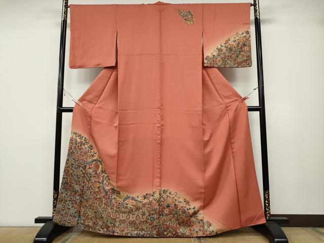 ■■■　サイズ　■■■ 身丈 163cm（肩から） 裄丈 66cm 袖丈 49cm　縫込み 6cm 袖幅 34.5cm 前幅 24.5cm 後幅 29.5cm 着物縫いこみ 内揚げ 4cm 裄 お袖側 約2cm　身頃側 約4cm ■■■　商...