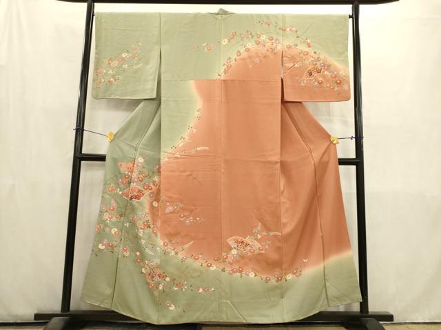 ■■■　サイズ　■■■ 身丈 156cm（肩から） 裄丈 66cm 袖丈 48.5cm　縫込み 5cm 袖幅 34cm 前幅 23.5cm 後幅 29.5cm 着物縫いこみ 内揚げ 8.5cm 裄 お袖側 約2cm　身頃側 約2cm ■■■...