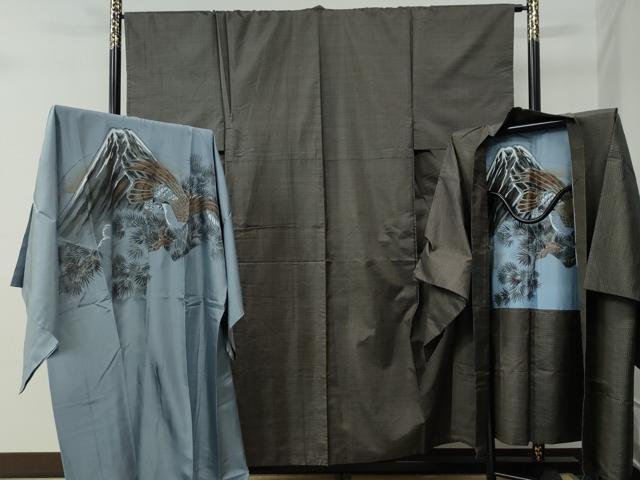 ■■■　サイズ　■■■ 【着物】 身丈 152cm（肩から） 裄丈 66cm 袖丈 49cm　縫込み 4cm 袖幅 33.5cm 前幅 25cm 後幅 32cm 着物縫いこみ 内揚げ 4cm 裄 お袖側 約1cm　身頃側 約2cm 【羽織】...