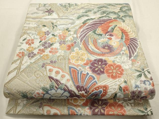 ■■■　サイズ　■■■ 長さ 412cm 幅 30.5cm程 ■■■　商品詳細　■■■ 【正絹】 状態は接写画像のように 柄止まり・裏地に薄い汚れがございますが その他特に目立ったシミ汚れなどもなく大変良い状態です。 大変上質な逸品になりま...