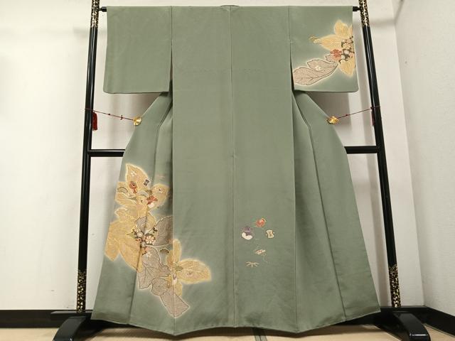 ■■■　サイズ　■■■ 身丈 159cm（肩から） 裄丈 63.5cm 袖丈 48cm　縫込み 4cm 袖幅 33cm 前幅 24.5cm 後幅 30cm 着物縫いこみ 内揚げ 5cm 裄 お袖側 約2cm　身頃側 約2cm ■■■　商品詳...