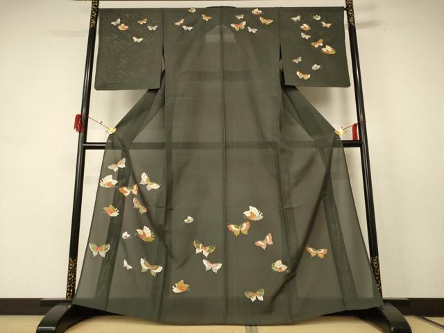 ■■■　サイズ　■■■ 身丈 164cm（肩から） 裄丈 66.5cm 袖丈 49.5cm　縫込み 5cm 袖幅 34.5cm 前幅 24cm 後幅 30cm 着物縫いこみ 内揚げ 3.5cm 裄 お袖側 約1cm　身頃側 約2cm ■■■...