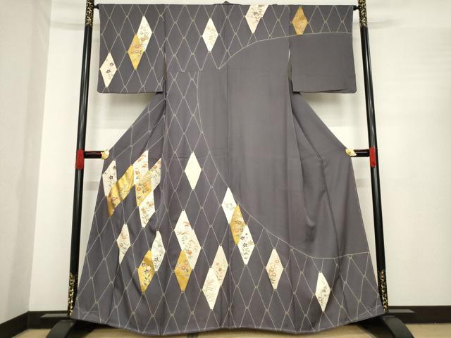 ■■■　サイズ　■■■ 身丈 158cm（肩から） 裄丈 65cm 袖丈 49cm　縫込み 6.5cm 袖幅 32cm 前幅 24cm 後幅 30cm 着物縫いこみ 内揚げ 8cm 裄 お袖側 約3cm　身頃側 約3cm ■■■　商品詳細　...