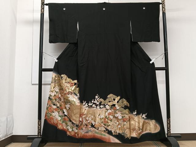 ■■■　サイズ　■■■ 身丈 159cm（肩から） 裄丈 63.5cm 袖丈 48cm　縫込み 7.5cm 袖幅 33cm 前幅 24.5cm 後幅 29.5cm 着物縫いこみ 内揚げ 7cm 裄 お袖側 約2.5cm　身頃側 約4.5cm...