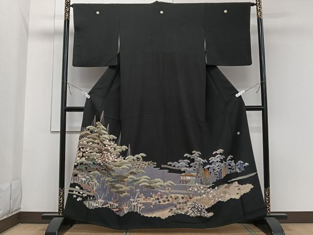■■■　サイズ　■■■ 身丈 161.5cm（肩から） 裄丈 63.5cm 袖丈 48cm　縫込み 2cm 袖幅 32.5cm 前幅 24.5cm 後幅 30.5cm 着物縫いこみ 内揚げ 10cm 裄 お袖側 約2.5cm　身頃側 約3c...