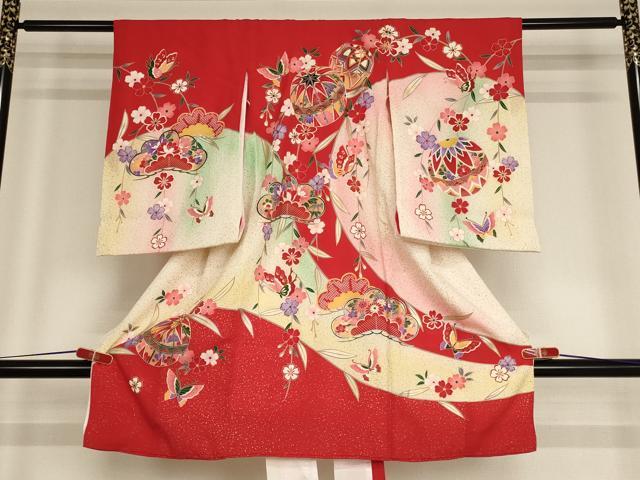 ■■■　サイズ　■■■ 【着物】 身丈 97.5cm（肩から） 裄丈 46cm 袖丈 55.5cm ■■■　商品詳細　■■■ 産着【正絹】の状態は特に目立ったシミ汚れなどもなく大変良い状態です。 長襦袢【化繊】の状態は特に目立ったシミ汚れな...