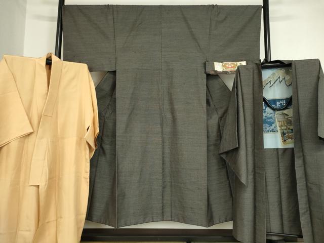 ■■■　サイズ　■■■ 【着物】 身丈 144cm（肩から） 裄丈 69cm 袖丈 43.5m　縫込み 3cm 袖幅 34cm 前幅 23cm 後幅 29.5cm 着物縫いこみ 内揚げ 8cm 裄 お袖側 約1cm　身頃側 約1cm 【羽織...