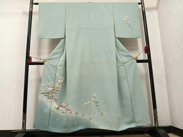 ■■■　サイズ　■■■ 身丈 152.5cm（肩から） 裄丈 62cm 袖丈 48cm　縫込み 5cm 袖幅 32cm 前幅 23.5cm 後幅 29cm 着物縫いこみ 内揚げ 3cm 裄 お袖側 約3.5cm　身頃側 約4cm ■■■　商...