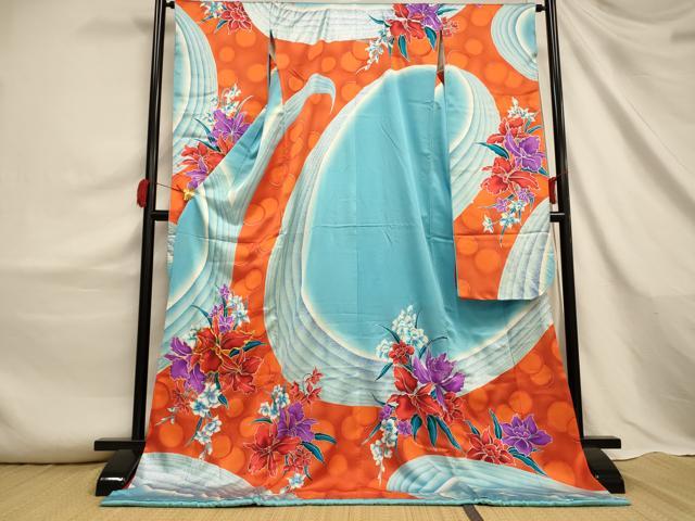 ■■■　サイズ　■■■ 身丈 182cm（肩から） 裄丈 64cm 袖丈 108cm　縫込み 4cm 袖幅 33cm 前幅 24cm 後幅 30cm 着物縫いこみ 内揚げ 0cm 裄 お袖側 約2cm　身頃側 約2cm ■■■　商品詳細　■...