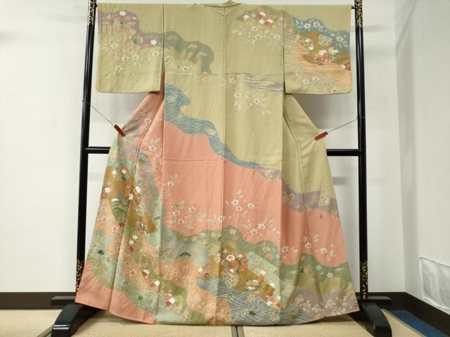 ■■■　サイズ　■■■ 身丈 165cm（肩から） 裄丈 67cm 袖丈 49cm　縫込み 6cm 袖幅 35cm 前幅 24cm 後幅 31cm 着物縫いこみ 内揚げ 5cm 裄 お袖側 約2cm　身頃側 約3cm ■■■　商品詳細　■■...
