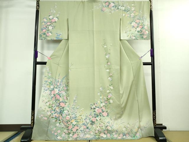 ■■■　サイズ　■■■ 身丈 170.5cm（肩から） 裄丈 70.5cm 袖丈 49cm　 縫込み 4cm 袖幅 36cm 前幅 25cm 後幅 31cm 着物縫いこみ 内揚げ 3.5cm 裄 お袖側 約 0cm　身頃側 約 1cm ■■...