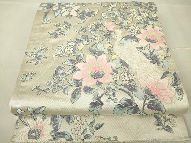 ■■■　サイズ　■■■ 長さ 424cm 幅 30.5cm程 ■■■　商品詳細　■■■ 【正絹・芯なし】 状態は接写画像のように 柄止まりに締め跡がございますが その他特に目立ったシミ汚れなどもなく大変良い状態です。 着用時には見えない部分...