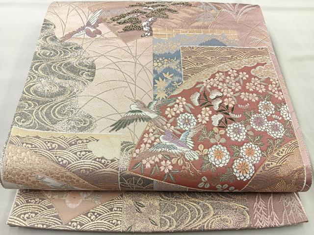 ■■■　サイズ　■■■ 長さ 434cm 幅 30.5cm程 ■■■　商品詳細　■■■ 【正絹・芯なし】 詳細に関しましては、画像をご確認ください。 大変上質な逸品になります。 お安く出品致しますので、是非この機会にいかがでしょうか？ ※汚...