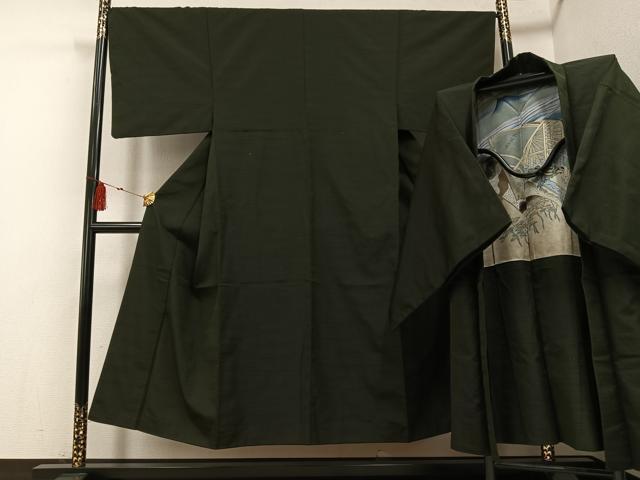 ■■■　サイズ　■■■ 【着物】 身丈 145.5cm（肩から） 裄丈 67cm 袖丈 47cm　縫込み 4cm 袖幅 34cm 前幅 26cm 後幅 30cm 着物縫いこみ 内揚げ 2cm 裄 お袖側 約4cm　身頃側 約1.5cm 【羽...