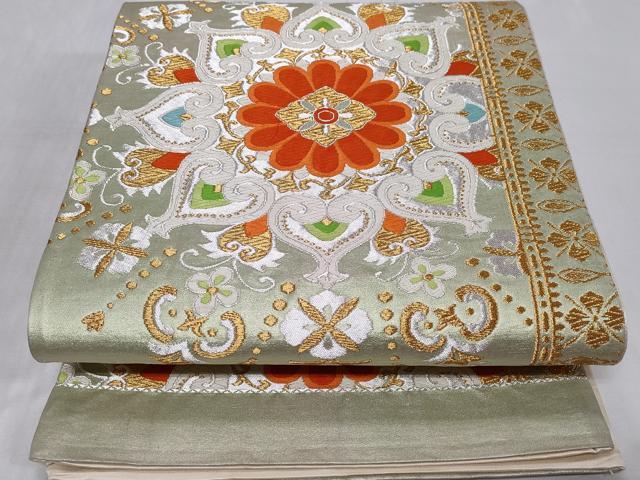 ■■■　サイズ　■■■ 長さ 430cm 幅 30.5cm程 ■■■　商品詳細　■■■ 【正絹】 詳細に関しましては、画像をご確認ください。 大変上質な逸品になります。 お安く出品致しますので、是非この機会にいかがでしょうか？ ■■■　注意...