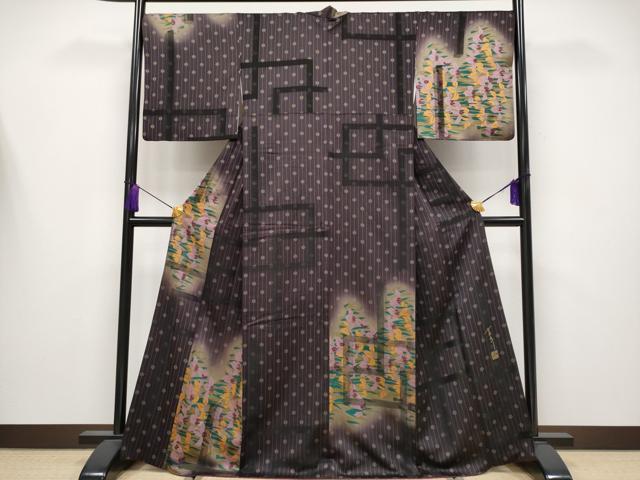 ■■■　サイズ　■■■ 身丈 167.5cm（肩から） 裄丈 69cm 袖丈 49cm　 縫込み 8.5cm 袖幅 35.5cm 前幅 26cm 後幅 30.5cm 着物縫いこみ 内揚げ 9.5cm 裄 お袖側 約 2cm　身頃側 約 2....