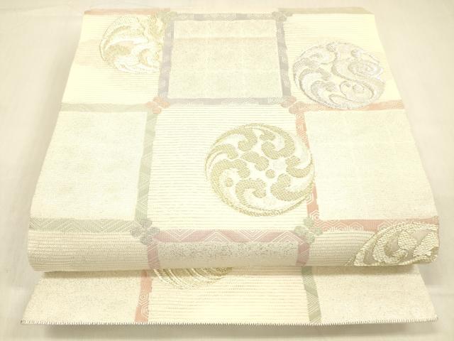 ■■■　サイズ　■■■ 長さ 434cm 幅 30.5cm程 ■■■　商品詳細　■■■ 【正絹】 状態は接写画像のように 柄止まりに薄い汚れがございますが その他特に目立ったシミ汚れなどもなく大変良い状態です。 着用時には見えない部分になる...