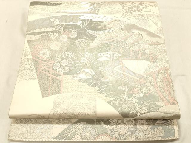 ■■■　サイズ　■■■ 長さ 428cm 幅 30cm程 ■■■　商品詳細　■■■ 【正絹・芯なし】 詳細に関しましては、画像をご確認ください。 大変上質な逸品になります。 お安く出品致しますので、是非この機会にいかがでしょうか？ ■■■　...