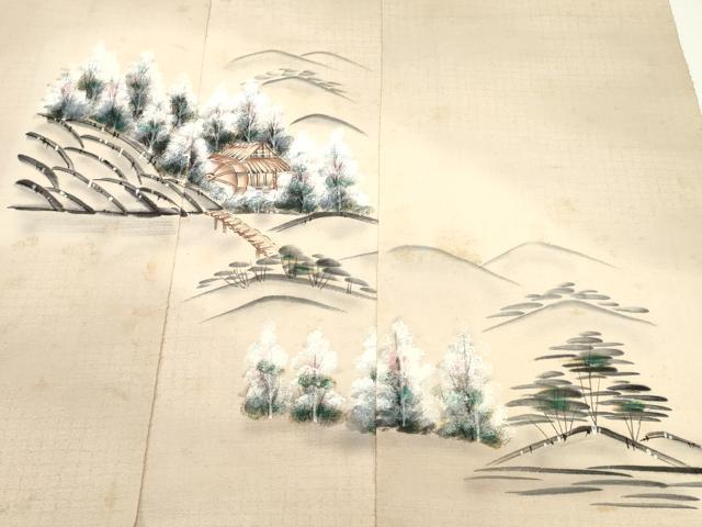 ■■■　サイズ　■■■ 長さ　　着尺分あり 幅　　　約37.5cm ■■■　商品詳細　■■■ 【正絹・未使用】 状態は接写画像のように表地所々・裏面所々に薄い汚れがございます。 大変上質な逸品になります。 お安く出品致しますので、是非この機...
