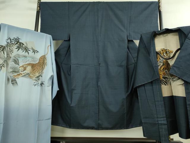 ■■■　サイズ　■■■ 【着物】 身丈 143cm（肩から） 裄丈 68cm 袖丈 48cm 袖幅 34cm 前幅 23cm 後幅 28.5cm 着物縫いこみ 内揚げ 5cm 裄 お袖側 約 5.5cm　身頃側 約 2cm 【羽織】 身丈 ...