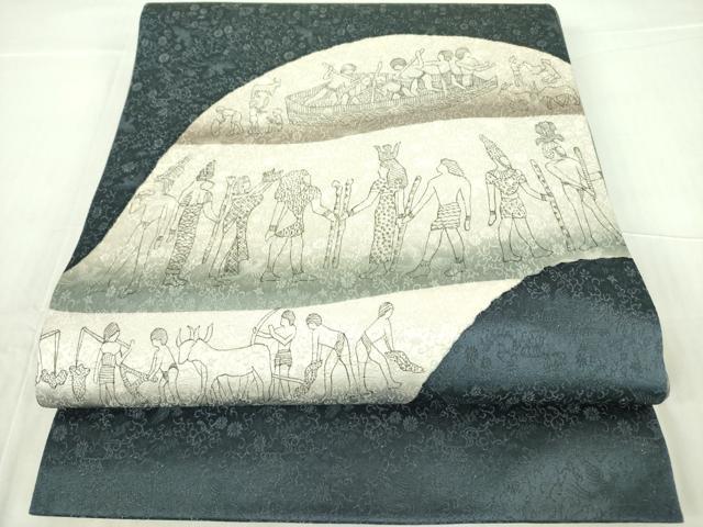 ■■■　サイズ　■■■ 長さ 464cm 幅 31cm程 ■■■　商品詳細　■■■ 【正絹・未使用】 状態は一度も締めておらず 特に目立ったシミ汚れなどもなく大変良い状態です。 十日町の工房での制作をしている樋熊哲也氏による作品です。 樋熊...