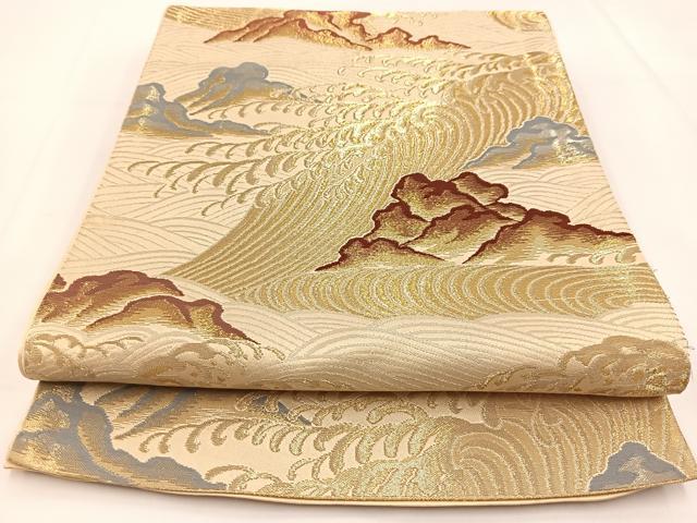 ■■■　サイズ　■■■ 長さ 396cm 幅 30.5cm程 ■■■　商品詳細　■■■ 【交織・未仕立て】 詳細に関しましては、画像をご確認ください。 お安く出品致しますので、是非この機会にいかがでしょうか？ ■■■　注意事項　■■■ ■モ...