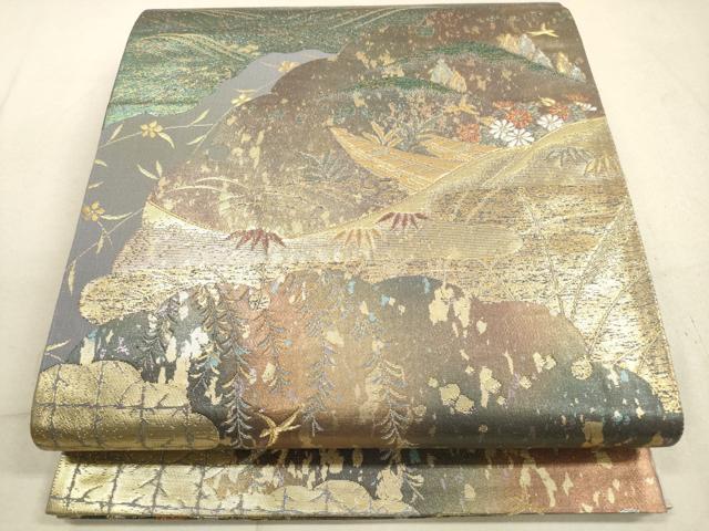 ■■■　サイズ　■■■ 長さ 434cm 幅 30.5cm程 ■■■　商品詳細　■■■ 【正絹】 詳細に関しましては、画像をご確認ください。 大変上質な逸品になります。 お安く出品致しますので、是非この機会にいかがでしょうか？ ※たれ先未か...