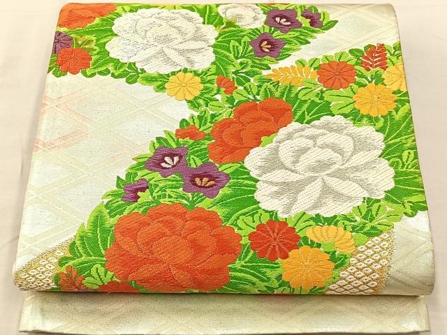 ■■■　サイズ　■■■ 長さ 420cm 幅 30.5cm程 ■■■　商品詳細　■■■ 【正絹・芯なし】 詳細に関しましては、画像をご確認ください。 大変上質な逸品になります。 お安く出品致しますので、是非この機会にいかがでしょうか？ ■■...