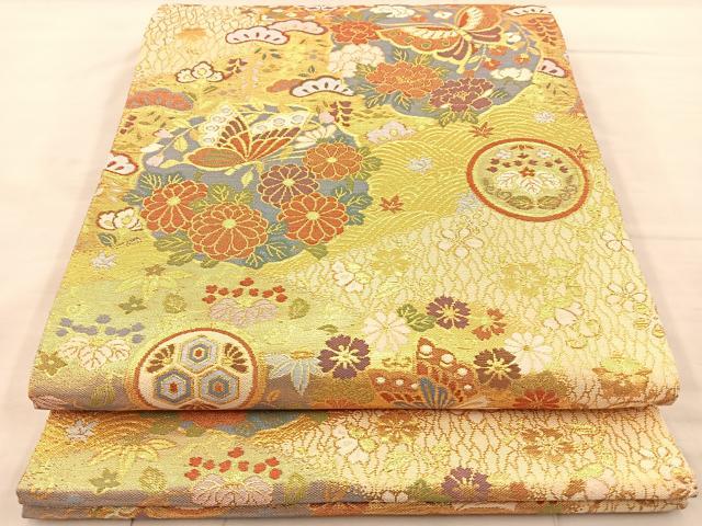 ■■■　サイズ　■■■ 長さ 440cm 幅 31cm程 ■■■　商品詳細　■■■ 【正絹・芯なし】 詳細に関しましては、画像をご確認ください。 大変上質な逸品になります。 お安く出品致しますので、是非この機会にいかがでしょうか？ ※たれ先...