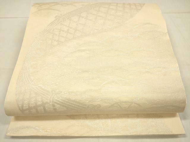 ■■■　サイズ　■■■ 長さ 426cm 幅 30.5cm程 ■■■　商品詳細　■■■ 【正絹】 状態は接写画像のように 太鼓下部・太鼓・手先・裏地に薄い汚れがございますが その他特に目立ったシミ汚れなどもなく大変良い状態です。 大変上質な...