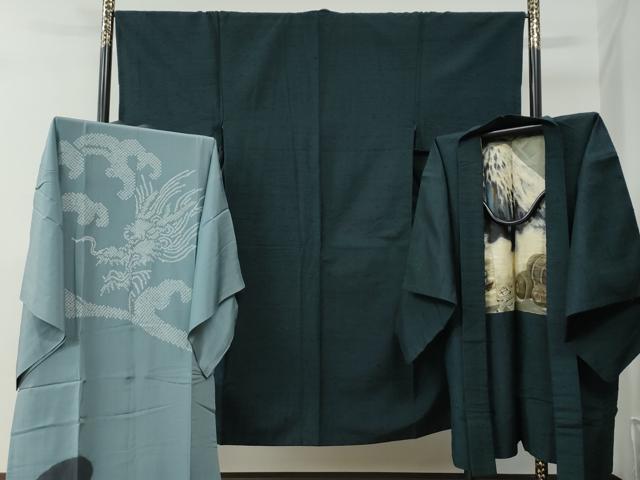 ■■■　サイズ　■■■ 【着物】 身丈 141cm（肩から） 裄丈 67cm 袖丈 48cm　縫込み 3cm 袖幅 34cm 前幅 24.5cm 後幅 30.5cm 着物縫いこみ 内揚げ 5cm 裄 お袖側 約3cm　身頃側 約2cm 【羽...