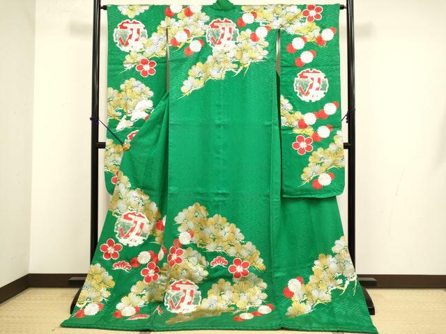 ■■■　サイズ　■■■ 身丈 185.5cm（肩から） 裄丈 64cm 袖丈 107.5cm　縫込み 3cm 袖幅 32cm 前幅 26cm 後幅 30cm 着物縫いこみ 内揚げ 0cm 裄 お袖側 約1cm　身頃側 約1cm ■■■　商品...