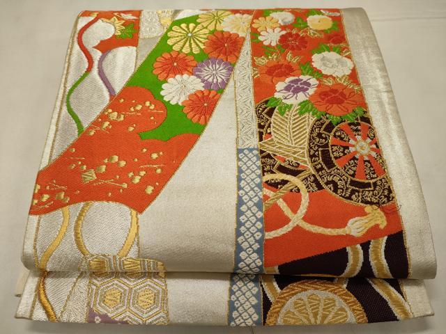 ■■■　サイズ　■■■ 長さ 406cm 幅 30cm程 ■■■　商品詳細　■■■ 【芯なし・正絹】 詳細に関しましては、画像をご確認ください。 大変上質な逸品になります。 お安く出品致しますので、是非この機会にいかがでしょうか？ ※汚れ等...