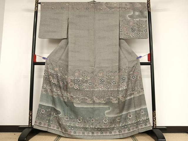 ■■■　サイズ　■■■ 身丈 163cm（肩から） 裄丈 67cm 袖丈 49cm　縫込み 2cm 袖幅 34.5cm 前幅 22.5cm 後幅 30cm 着物縫いこみ 内揚げ 5cm 裄 お袖側 約2cm　身頃側 約2cm ■■■　商品詳...