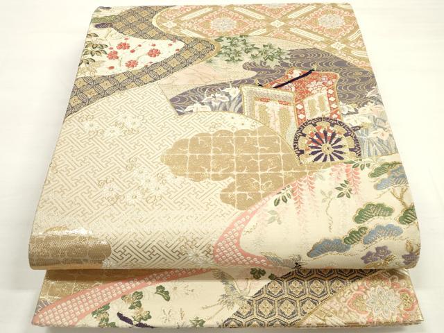 ■■■　サイズ　■■■ 長さ 434cm 幅 30.5cm程 ■■■　商品詳細　■■■ 【正絹】 詳細に関しましては、画像をご確認ください。 大変上質な逸品になります。 お安く出品致しますので、是非この機会にいかがでしょうか？ ■■■　注意...