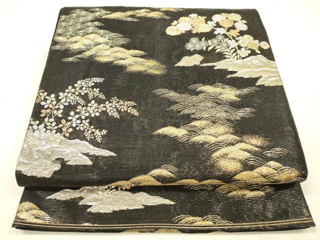 ■■■　サイズ　■■■ 長さ 432cm 幅 31cm程 ■■■　商品詳細　■■■ 【正絹】 状態は接写画像のように 柄止まりに折れ線汚れがございますが その他特に目立ったシミ汚れなどもなく大変良い状態です。 着用時には見えない部分になるか...