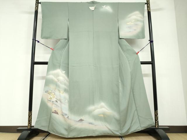■■■　サイズ　■■■ 身丈 159cm（肩から） 裄丈 65cm 袖丈 49.5cm　縫込み 3cm 袖幅 33cm 前幅 23.5cm 後幅 29cm 着物縫いこみ 内揚げ 5cm 裄 お袖側 約3cm　身頃側 約3cm ■■■　商品詳...