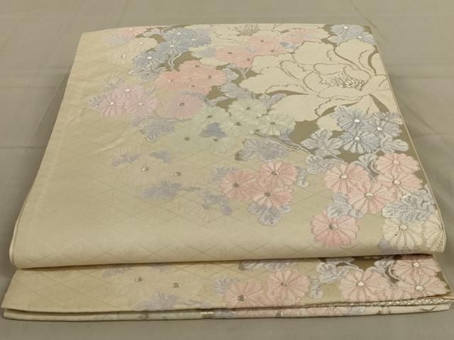 ■■■　サイズ　■■■ 長さ 424cm 幅 30.5cm程 ■■■　商品詳細　■■■ 【正絹・芯なし】 詳細に関しましては、画像をご確認ください。 大変上質な逸品になります。 お安く出品致しますので、是非この機会にいかがでしょうか？ ■■...