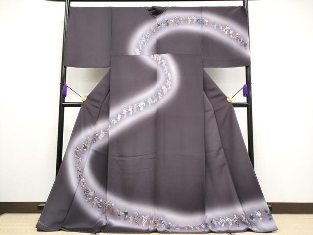 ■■■　サイズ　■■■ 身丈 175.5cm（肩から） 裄丈 72.5cm 袖丈 50cm　 縫込み 8.5cm 袖幅 36.5cm 前幅 29.5cm 後幅 35cm 着物縫いこみ 内揚げ 2cm 裄 お袖側 約 1cm　身頃側 約 1c...