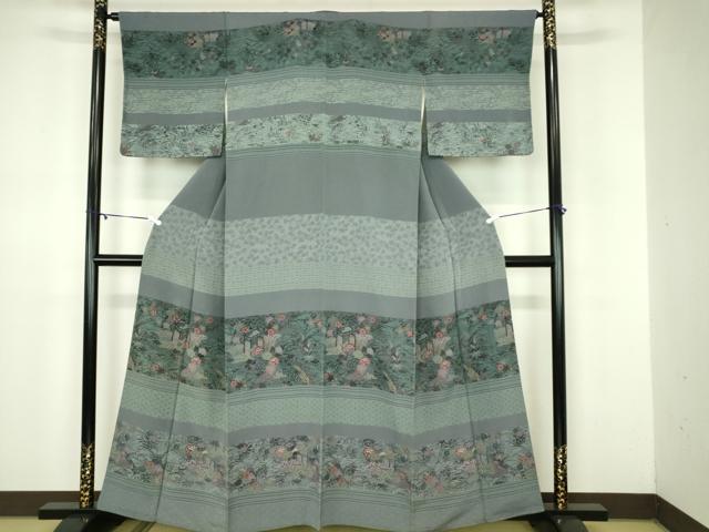 ■■■　サイズ　■■■ 身丈 159cm（肩から） 裄丈 64.5cm 袖丈 46.5cm　縫込み 4.5cm 袖幅 33cm 前幅 23.5cm 後幅 30.5cm 着物縫いこみ 内揚げ 0cm 裄 お袖側 約2cm　身頃側 約1.5cm...