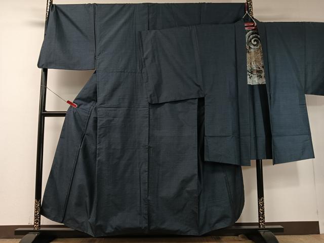 ■■■　サイズ　■■■ 【着物】 身丈 155cm（肩から） 裄丈 74.5cm 袖丈 50cm　縫込み 3cm 袖幅 37.5cm 前幅 28cm 後幅 32cm 着物縫いこみ 内揚げ 7cm 裄 お袖側 約1cm　身頃側 約1cm 【羽...