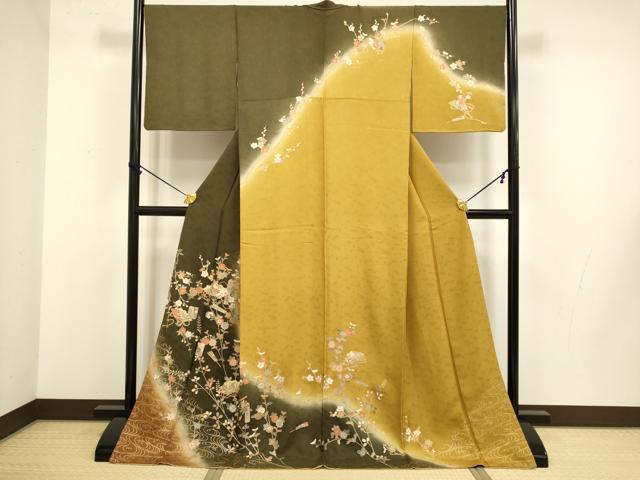 ■■■　サイズ　■■■ 身丈 173cm（肩から） 裄丈 68.5cm 袖丈 47.5cm　縫込み 4cm 袖幅 34cm 前幅 24.5cm 後幅 30.5cm 着物縫いこみ 内揚げ 1cm 裄 お袖側 約2.5cm　身頃側 約1cm ■...