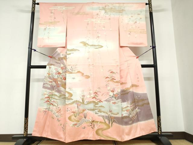■■■　サイズ　■■■ 身丈 155cm（肩から） 裄丈 63.5cm 袖丈 56.5cm　縫込み 3cm 袖幅 32.5cm 前幅 24.5cm 後幅 30cm 着物縫いこみ 内揚げ 9cm 裄 お袖側 約2cm　身頃側 約3cm ■■■...