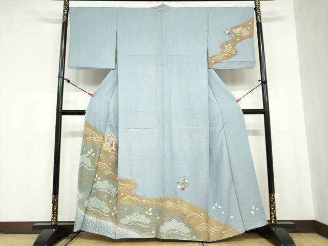 ■■■　サイズ　■■■ 身丈 158cm（肩から） 裄丈 67.5cm 袖丈 48.5cm　縫込み 1cm 袖幅 35cm 前幅 24.5cm 後幅 30.5cm 着物縫いこみ 内揚げ 6cm 裄 お袖側 約3cm　身頃側 約5cm ■■■...